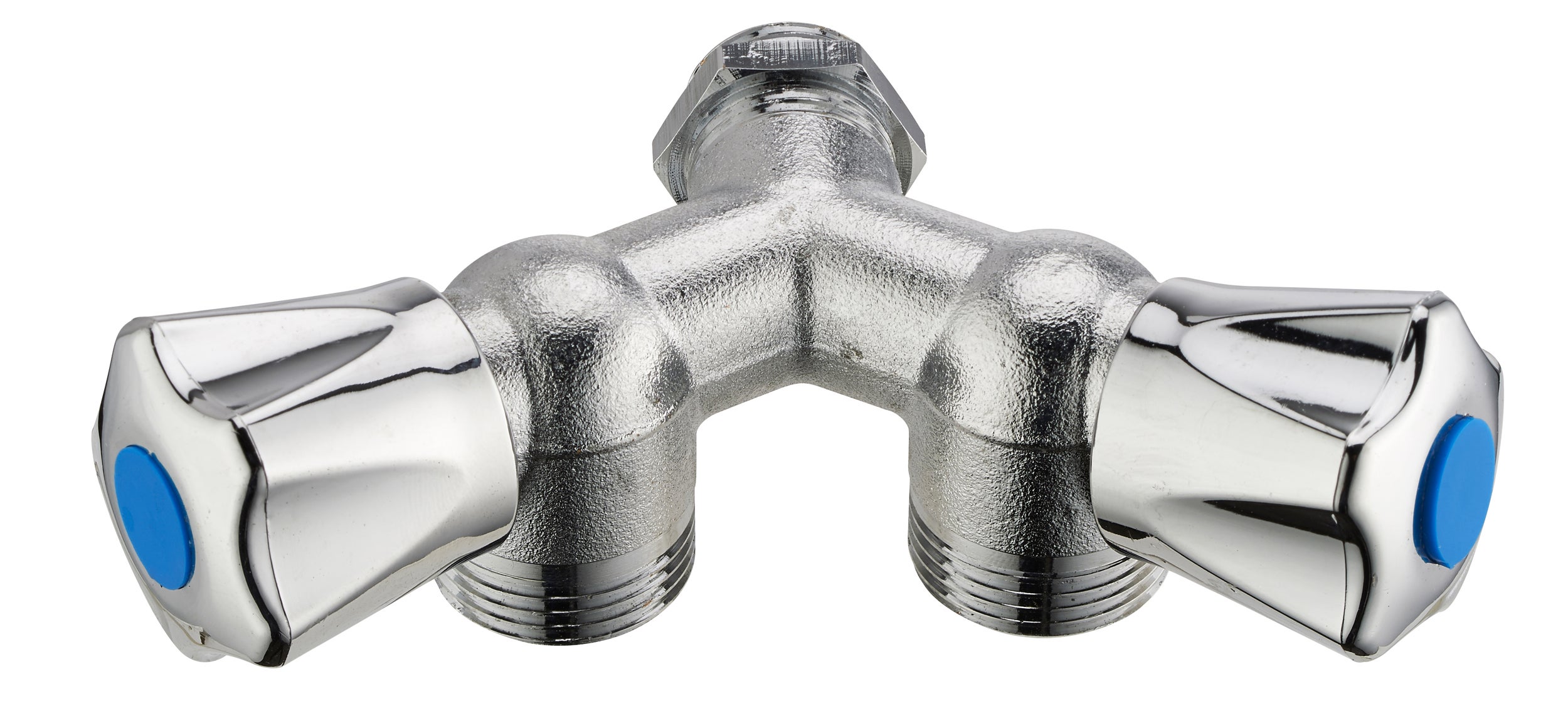 Robinet double en Y Mâle 20x27 (3/4) arrivée Mâle 15x21 (1/2) pour ...