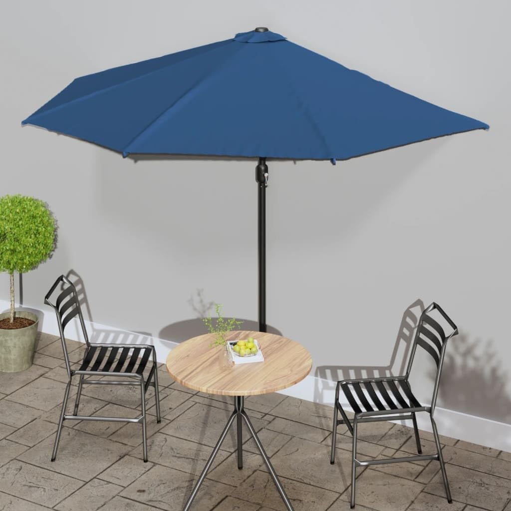 Parasol de Balcon avec mât en Aluminium Bleu 300x155x223cm Demi, Maison ...