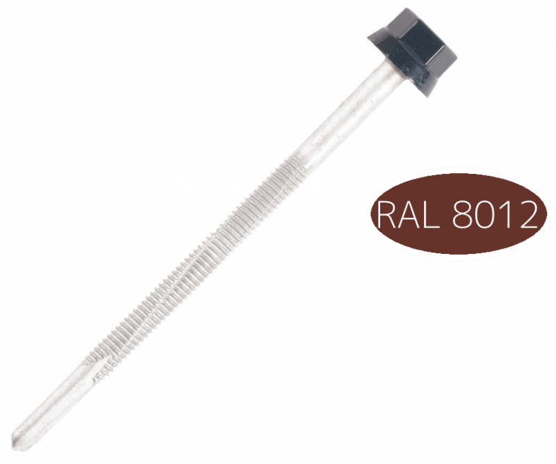 Vis fixation bac acier sur fer - i ral 8012 - Diametre : 5,5 - Longueur ...
