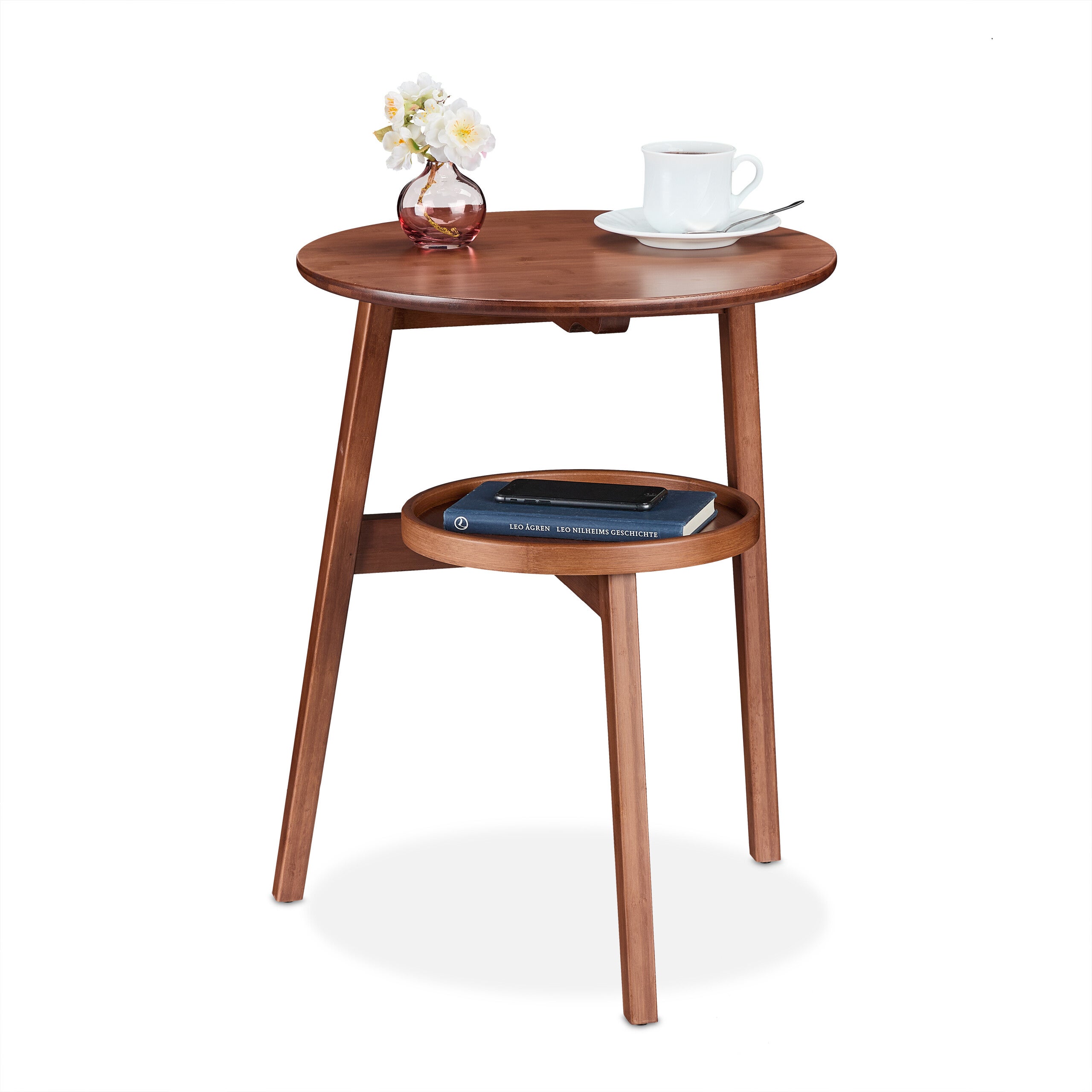 Relaxdays table d'appoint, table basse avec 2 niveaux, petite table HLP ...