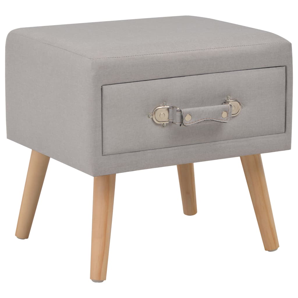 Mesita de noche gris 40x35x40 cm tela - COMFORTXL | Leroy Merlin