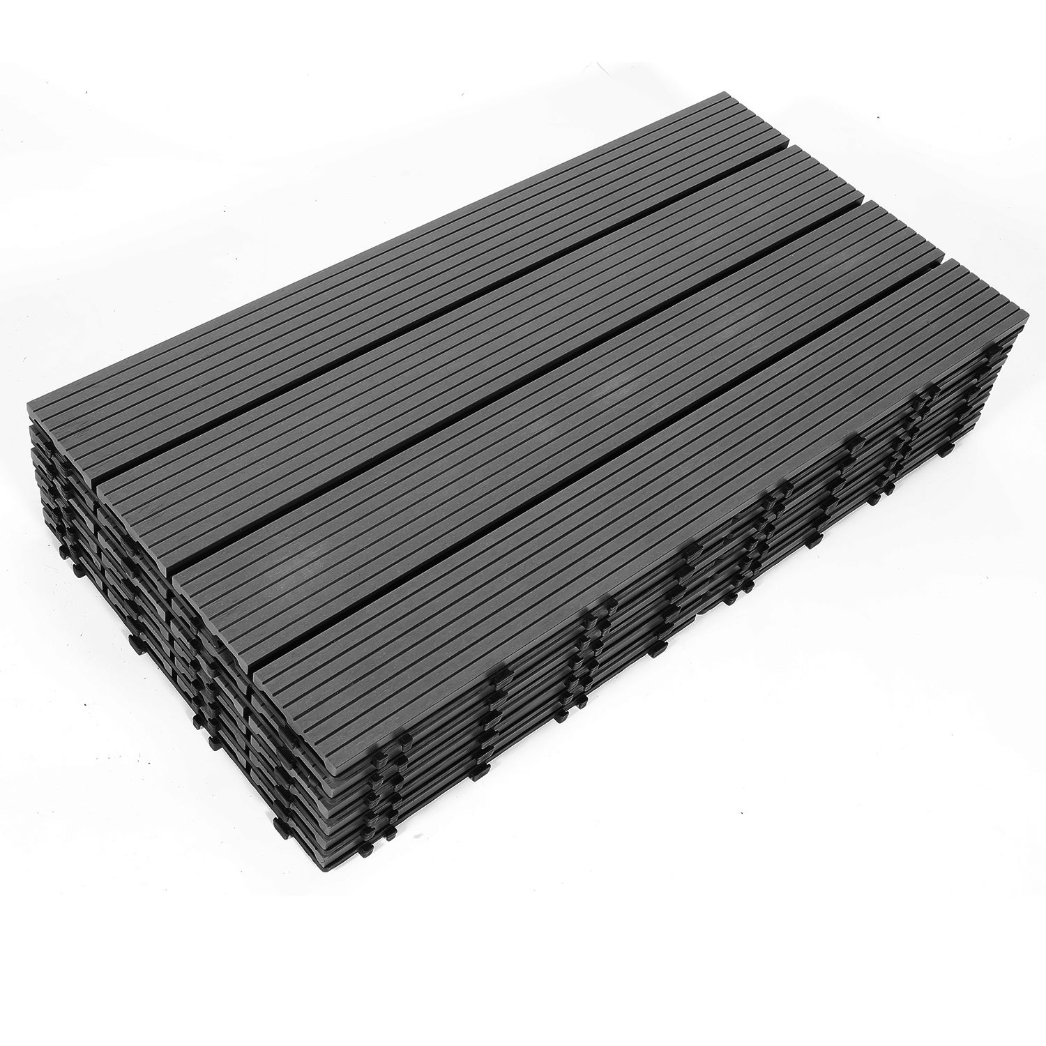 Dalle de terrasse Dalles en bois composite WPC 60 x 30 cm Dalles ...
