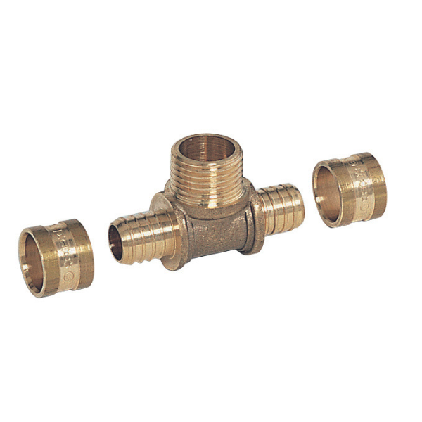 COMAP Raccord PER à glissement - Té sortie Mâle - Diamètre ⌀16 mm - Mâle 1/2" (15x21) - Pexy ...