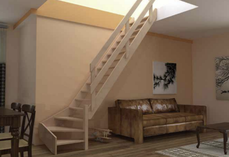 Escalera de molinero HandyStairs 'Rustic60' - Cuarto de giro a la ...