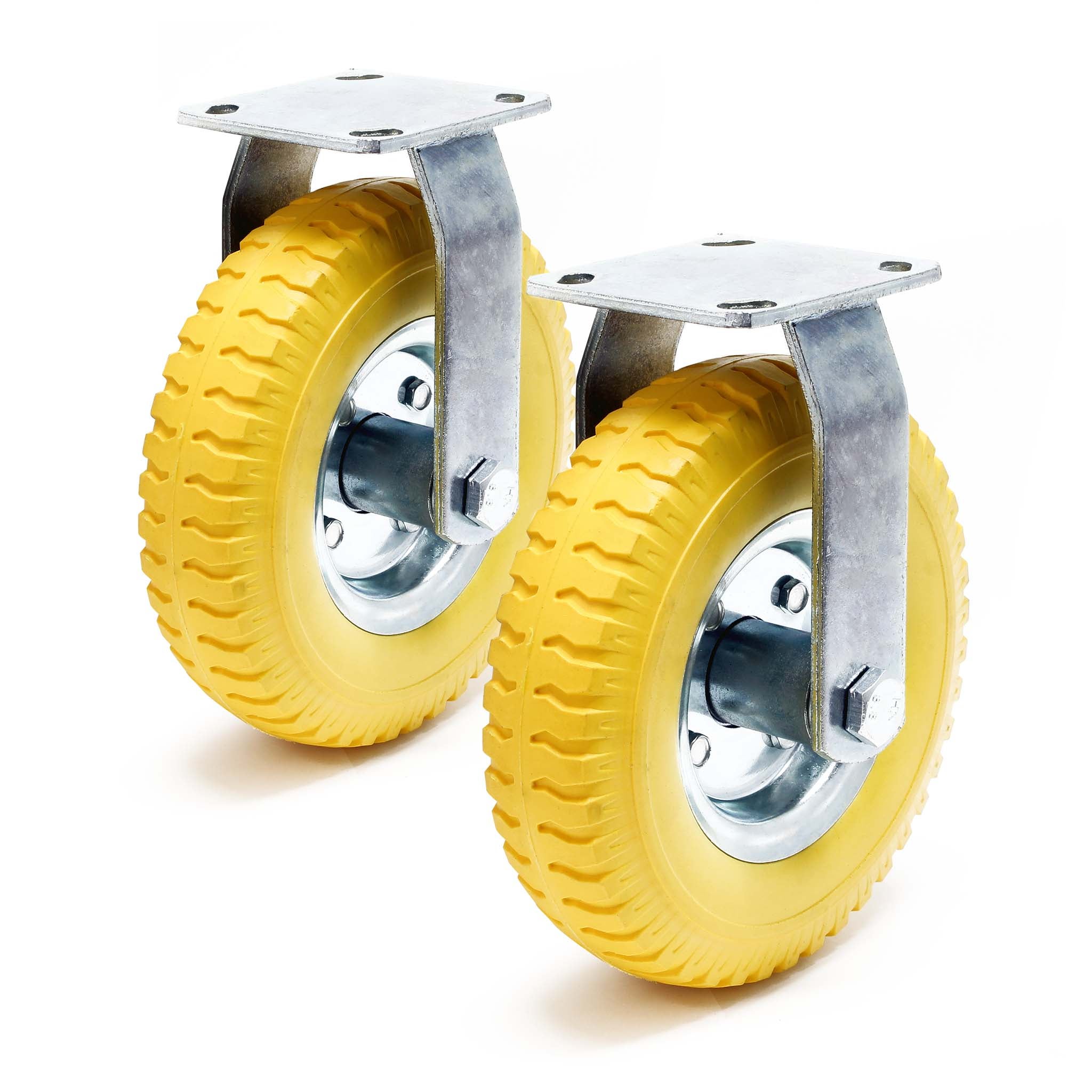 Set de 2 ruedas con soporte fijo 225 x 58 mm antipinchazos transporte 100 kg por rueda | Leroy ...