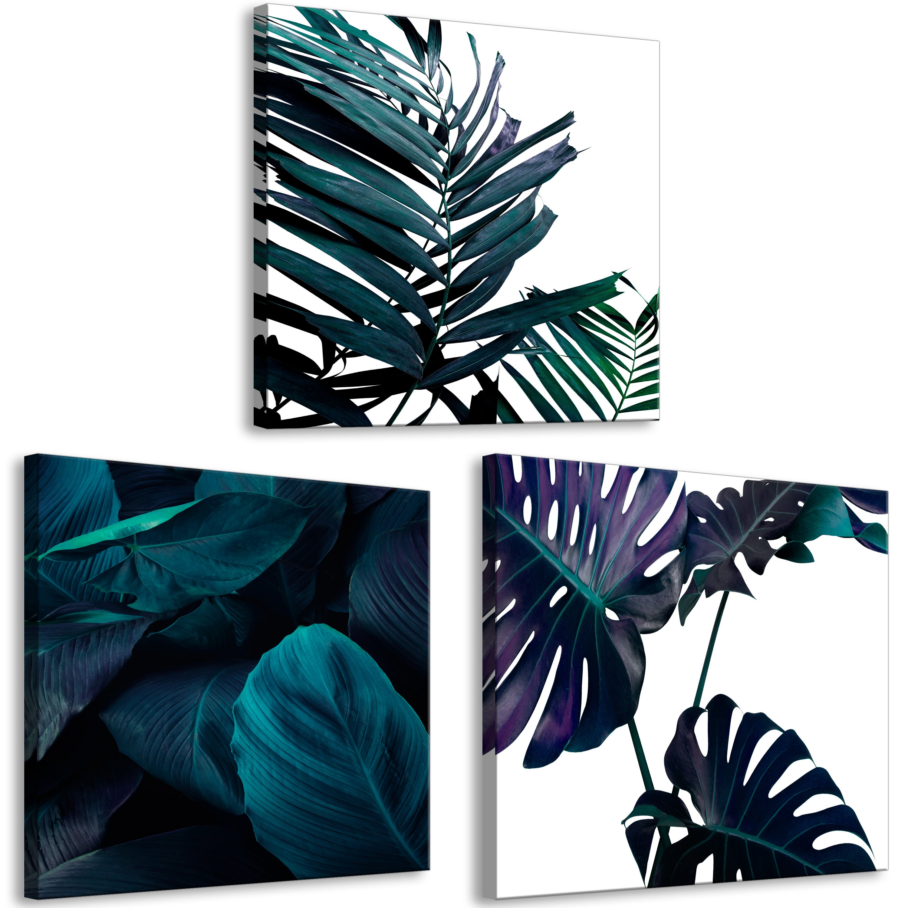 Tableau - Turquoise Nature (3 Parts) [150x50] | Leroy Merlin
