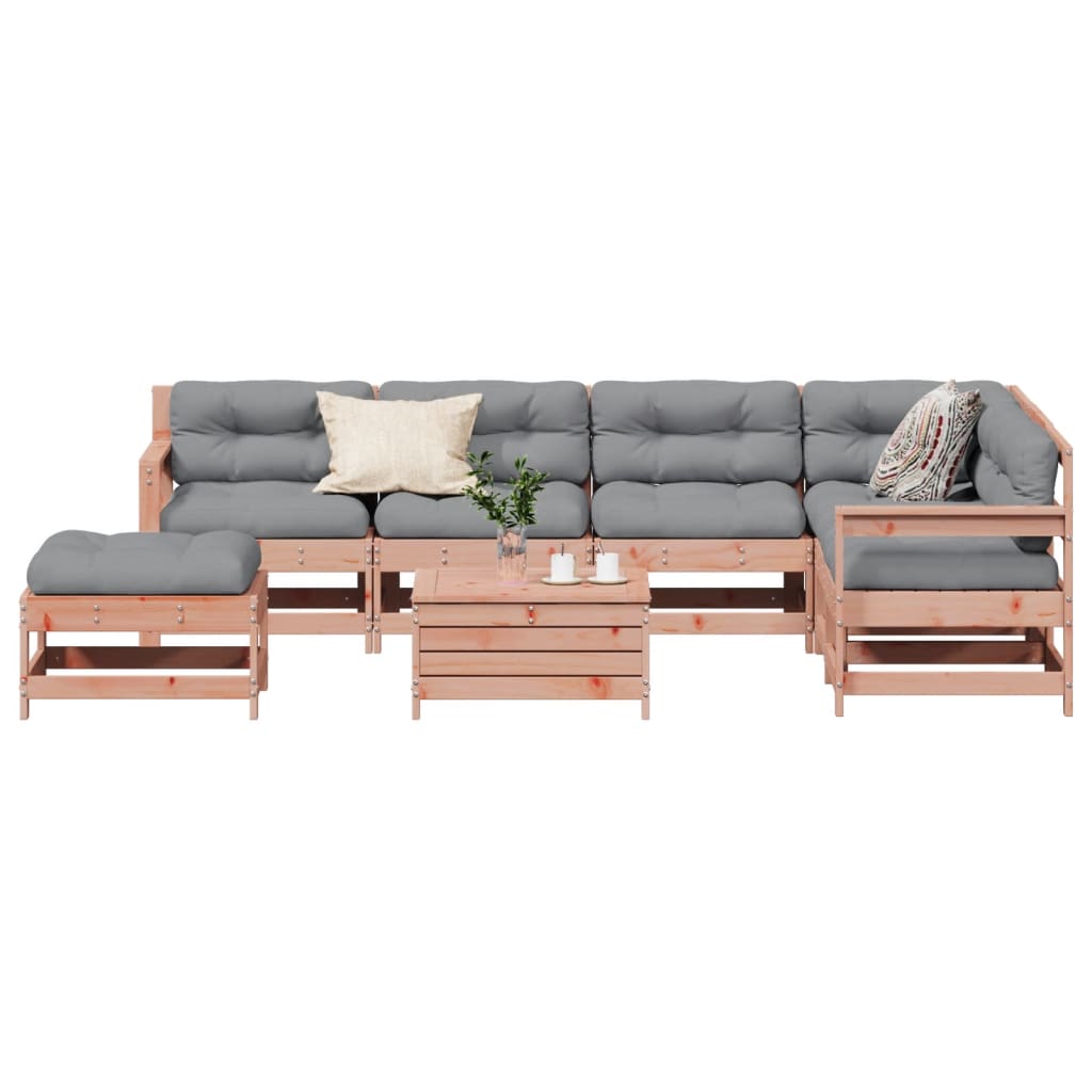 Set Divani Giardino 8 pz con Cuscini Legno Massello di Douglas vidaXL ...