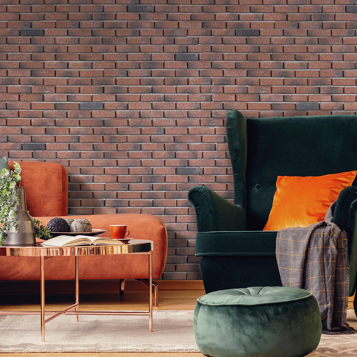 Plaquette de parement effet brique - EASY BRICK RED - Modulo - 0,64m² ...