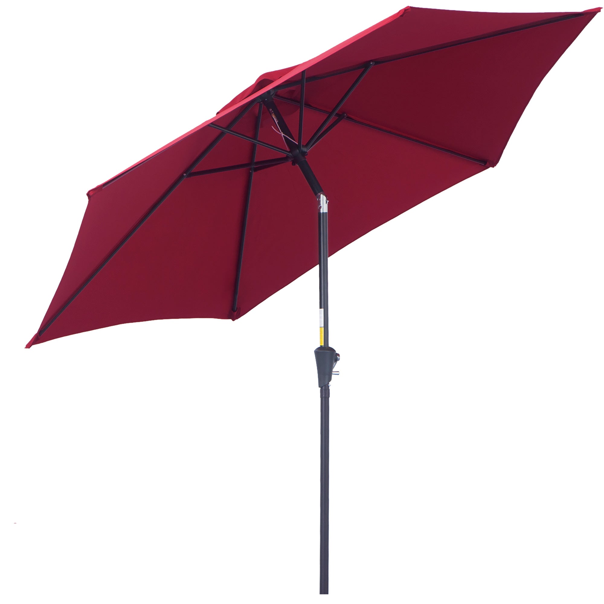 Parasol de jardin 260 cm avec manivelle, angle réglable, parasol de ...