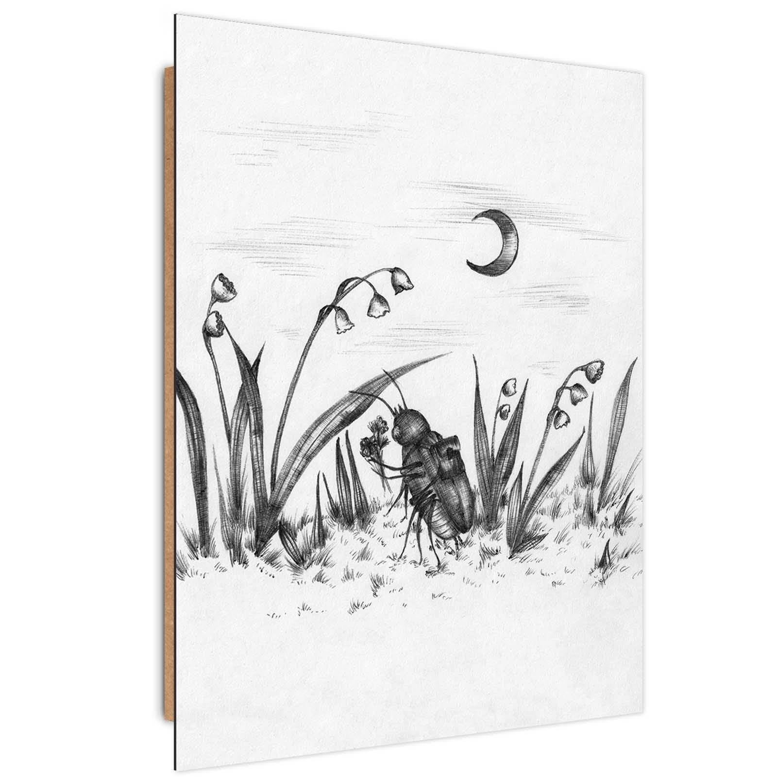 Tableau bois abstraction insectes - 40 x 60 cm | Leroy Merlin