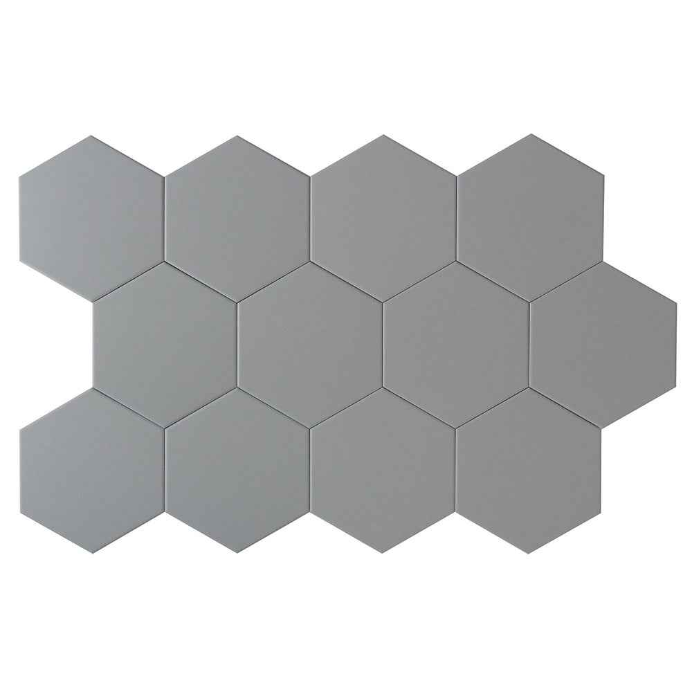 Carrelage Hexagonal Effet Béton Gris Intérieur/Extérieur. Grès Cérame ...