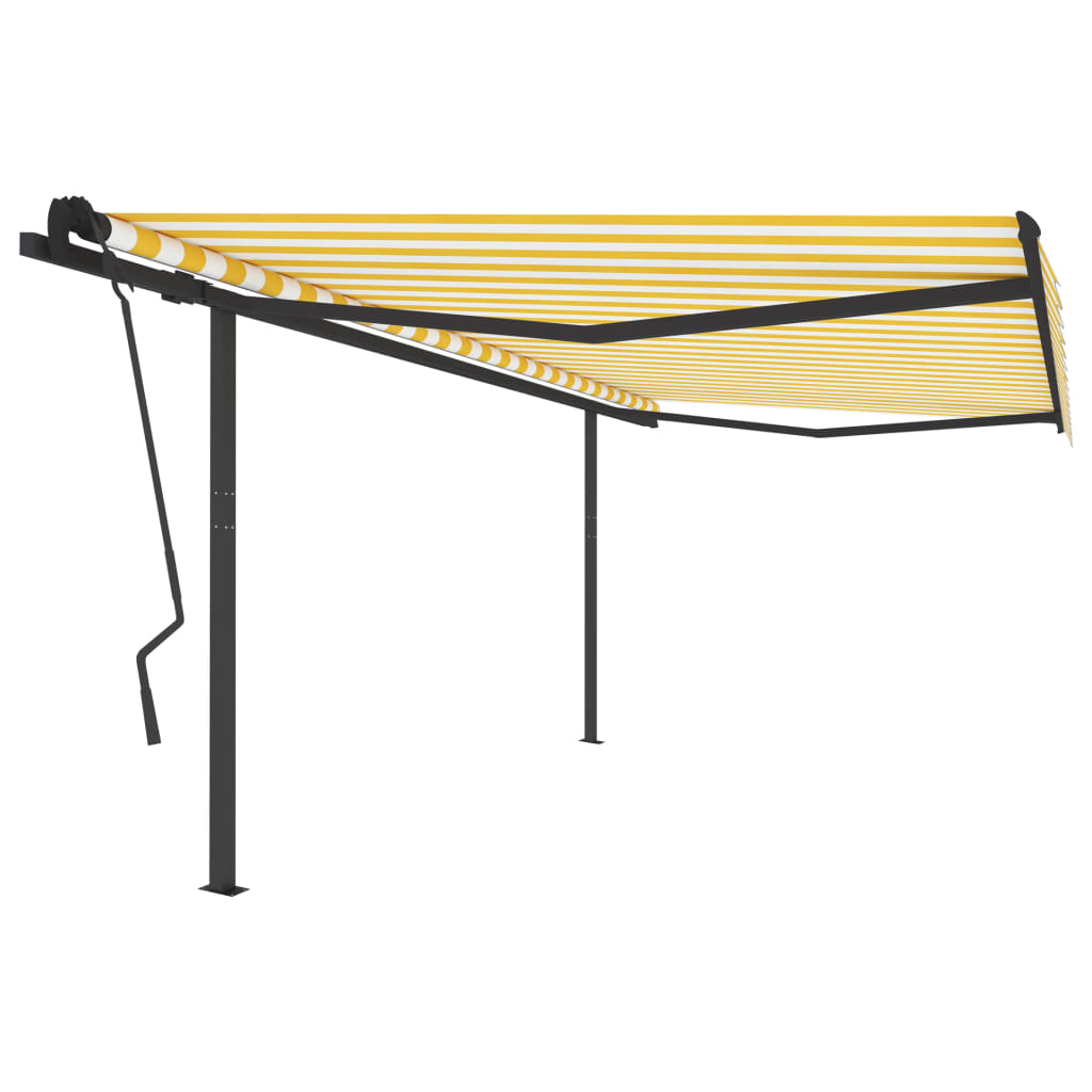 The Living Store - Auvent automatique rétractable poteaux 4,5x3,5 m ...