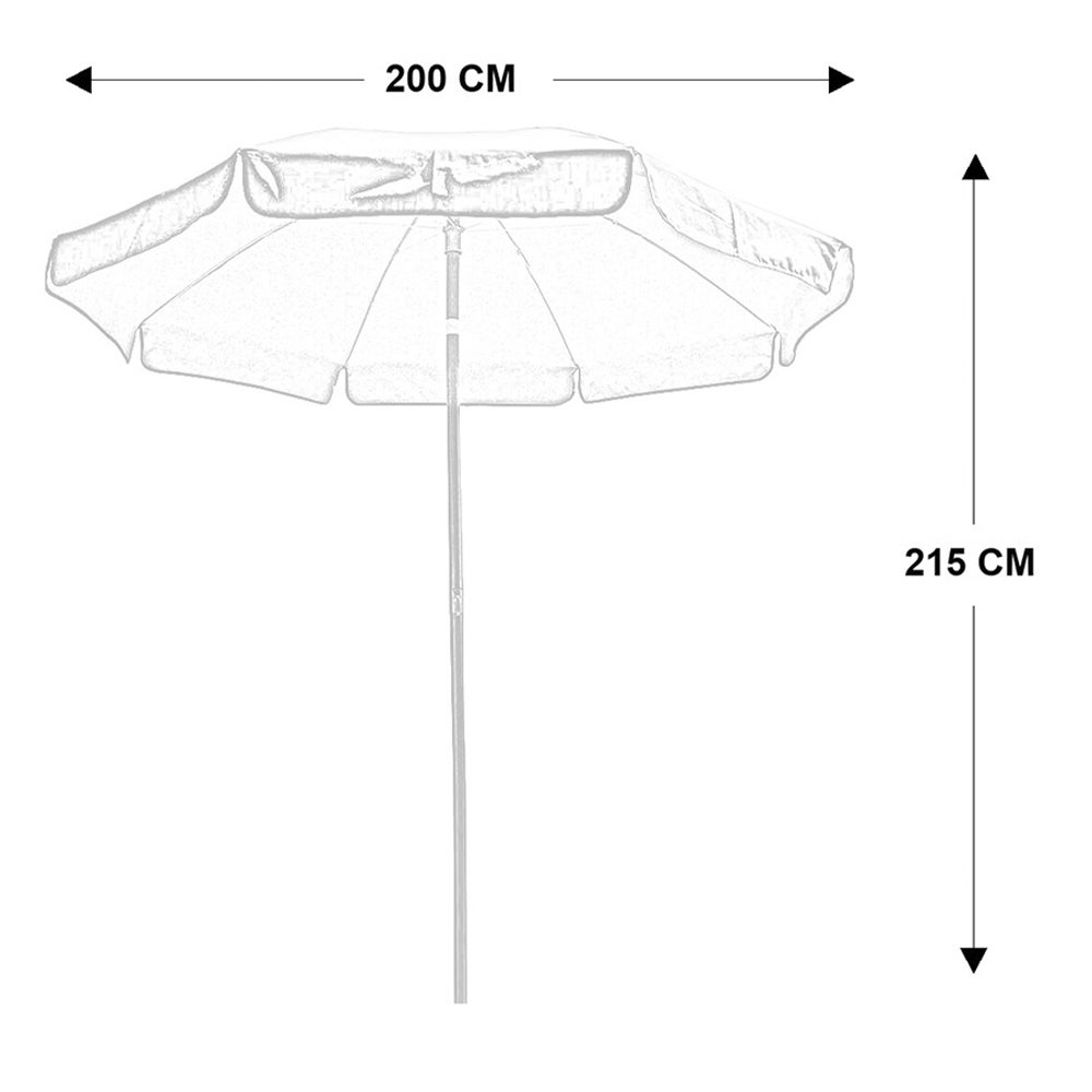 Paraguas redondo Maffei art. 181 Venecia, estampado de rayas, color ...