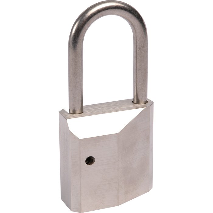 ISEO Candado de acero inoxidable para medio cilindro UE - 54mm - 36353 ...