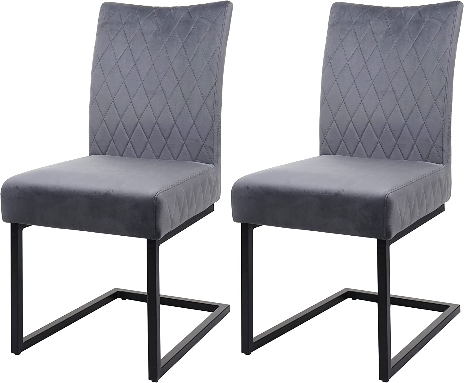 Ensemble de 2 chaises de salle à manger chaise visiteur en acier design ...