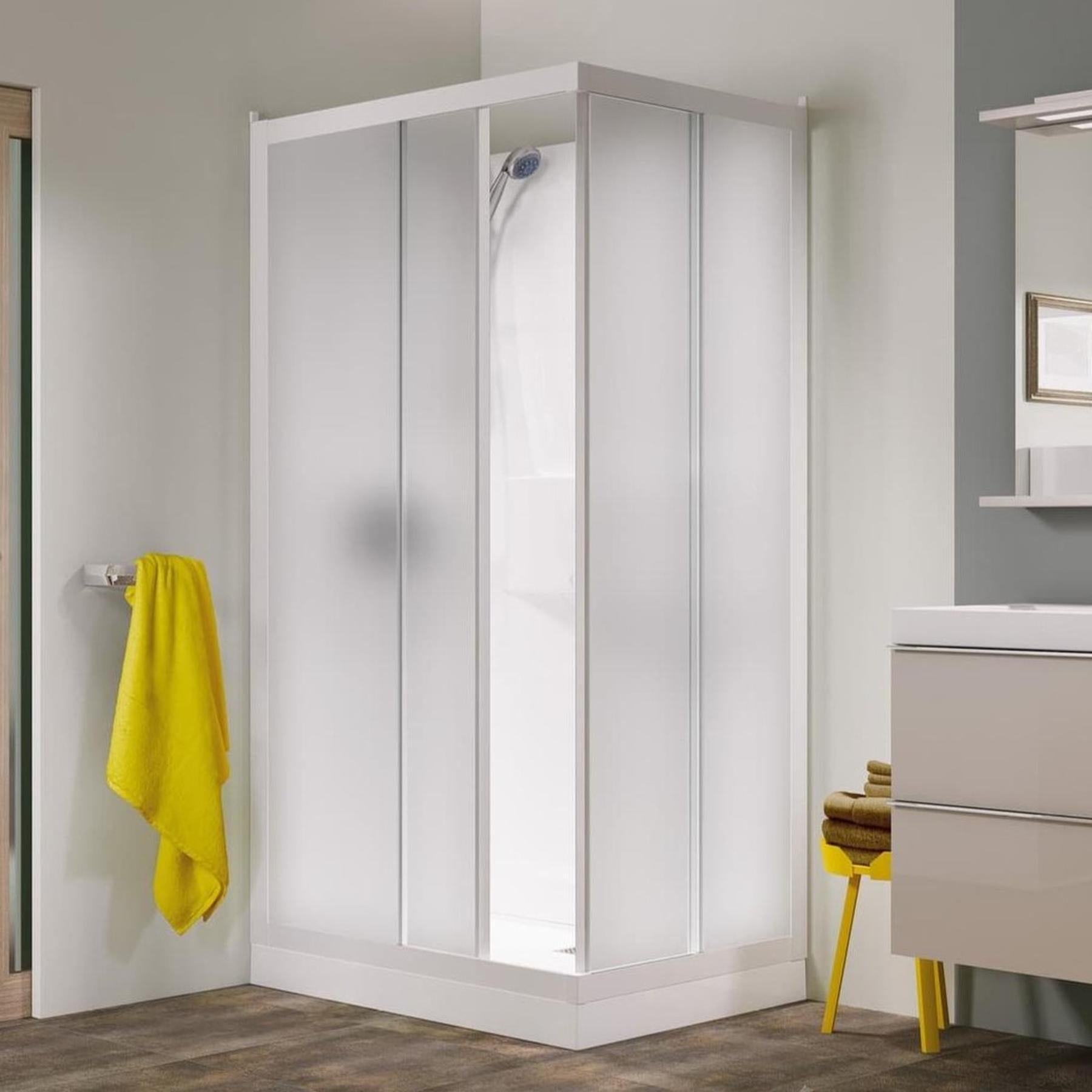 Kinedo ducha cabina Kineprime 100x80 plegable total plato de ducha ...