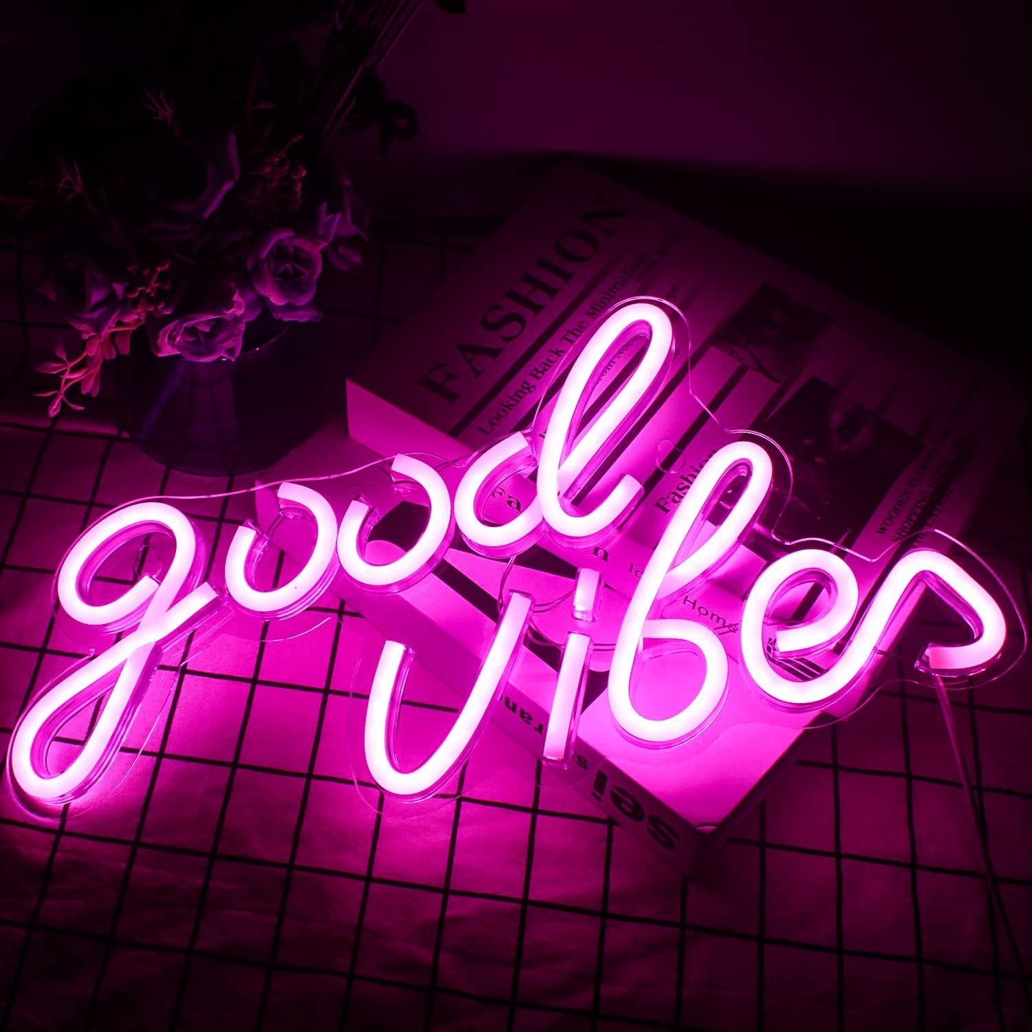 Neon LED Enseigne Lumineuse avec Base Acrylique Alimenté par USB ...