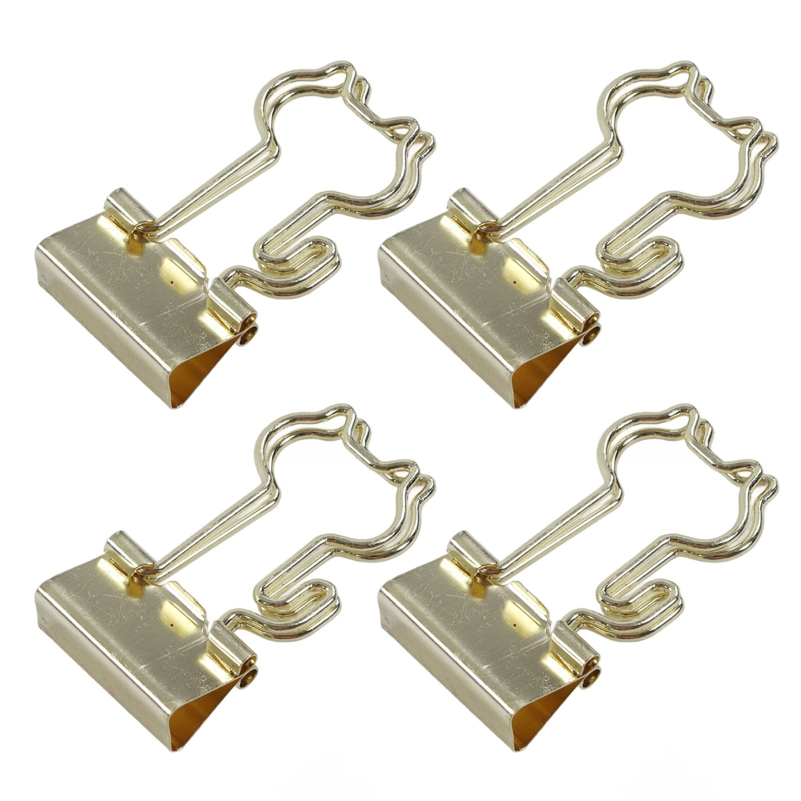 15 clips metálicos con cola larga dorada, para almacenar archivos de ...