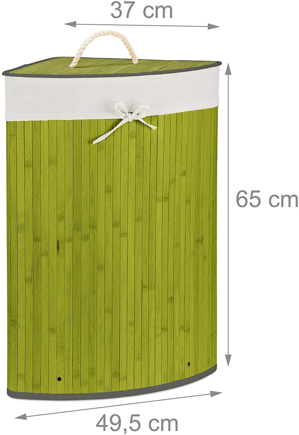 Panier corbeille à linge pliant pliable avec sac triangle 65 cm bambou ...