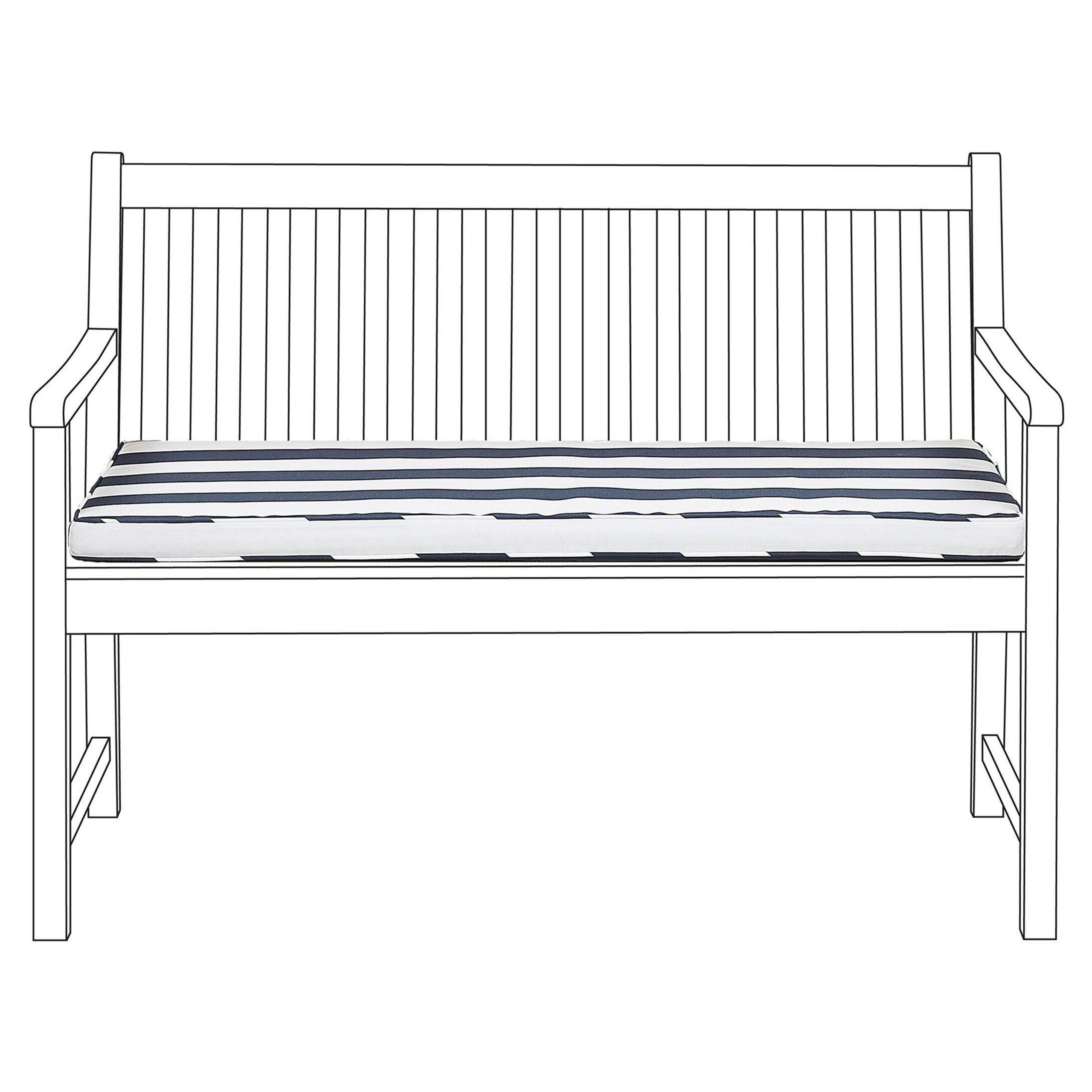 Coussin de banquette À rayure VIVARA 112 x 54 cm Bleu marine | Leroy Merlin