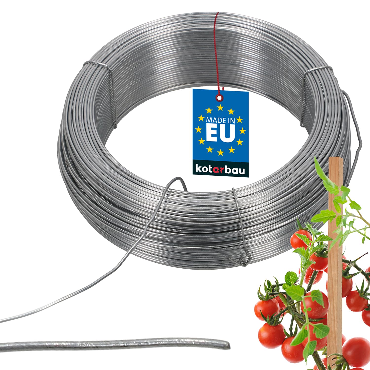 Fil de Jardin Galvanisé, diamètre 1,4 mm - 100 m - Fil de Serrage - Fil ...