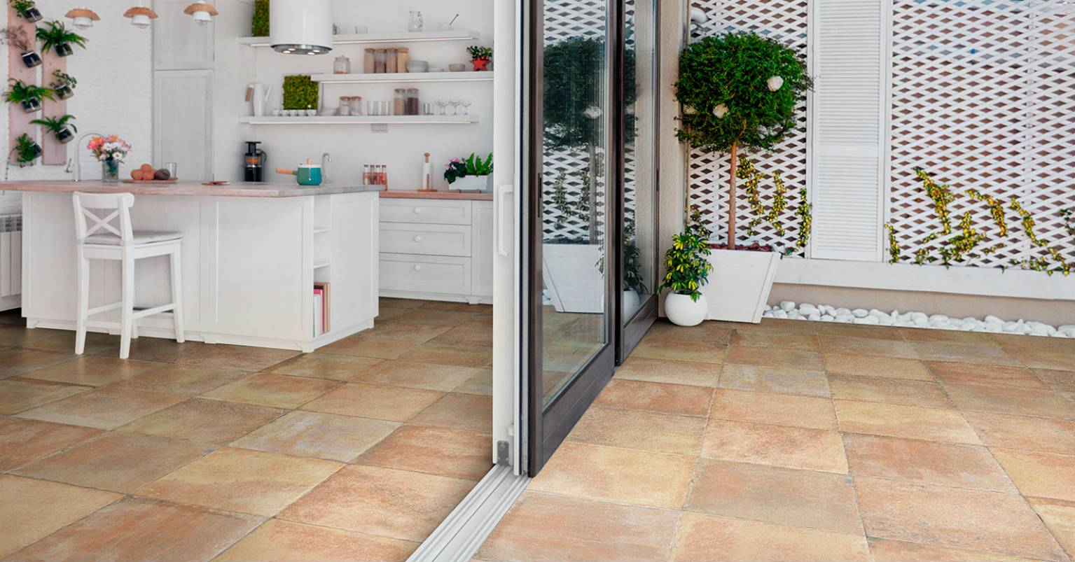 Carrelage en grès cérame effet terre cuite Abadia Avena 50x50 | Leroy ...