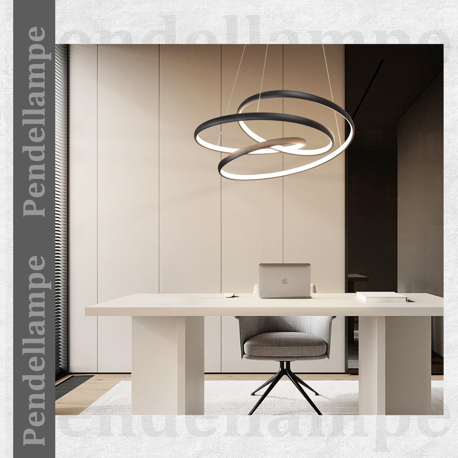 ZMH LED Pendant Light Dining Table - 150CM Pendant Light Dimmable 55W ...