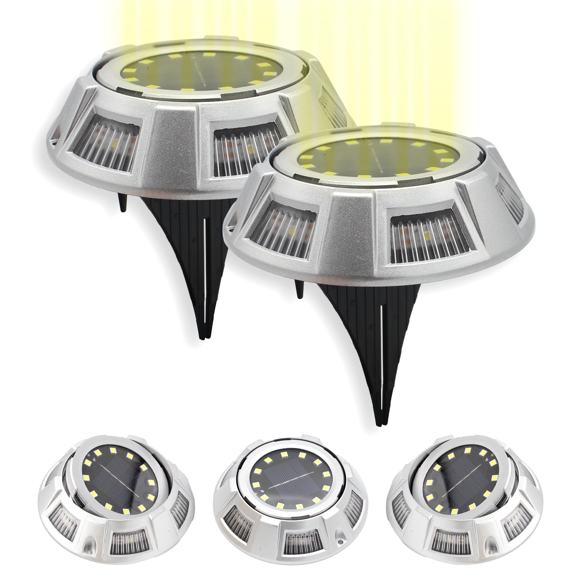 Lot de 2 Balise solaires FISHTEC LED's Ultra Plates et Orientables ...