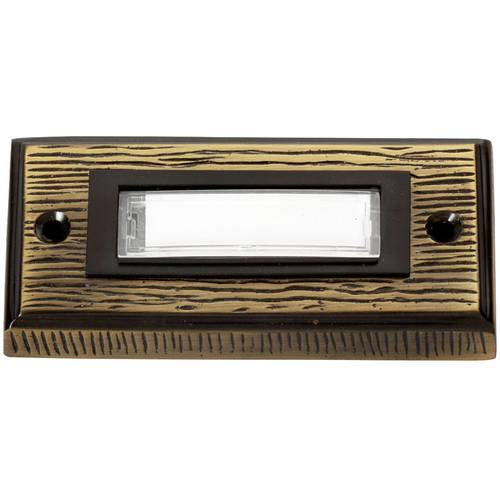 Heidemann 70301 Plaque de sonnette avec porte-nom simple bronze 24 V/1 ...