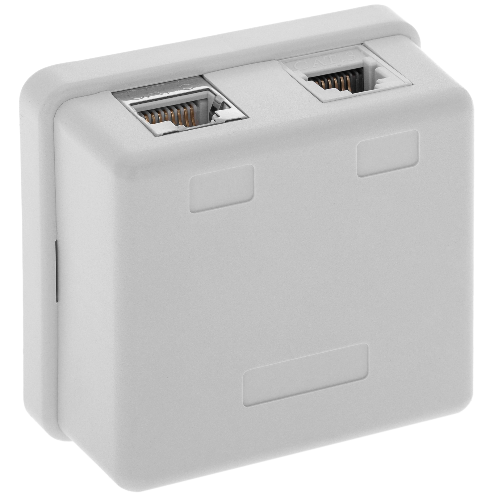 Caja de superficie de 1 RJ11 Cat.3 y 1 RJ45 Cat.6 FTP | Leroy Merlin