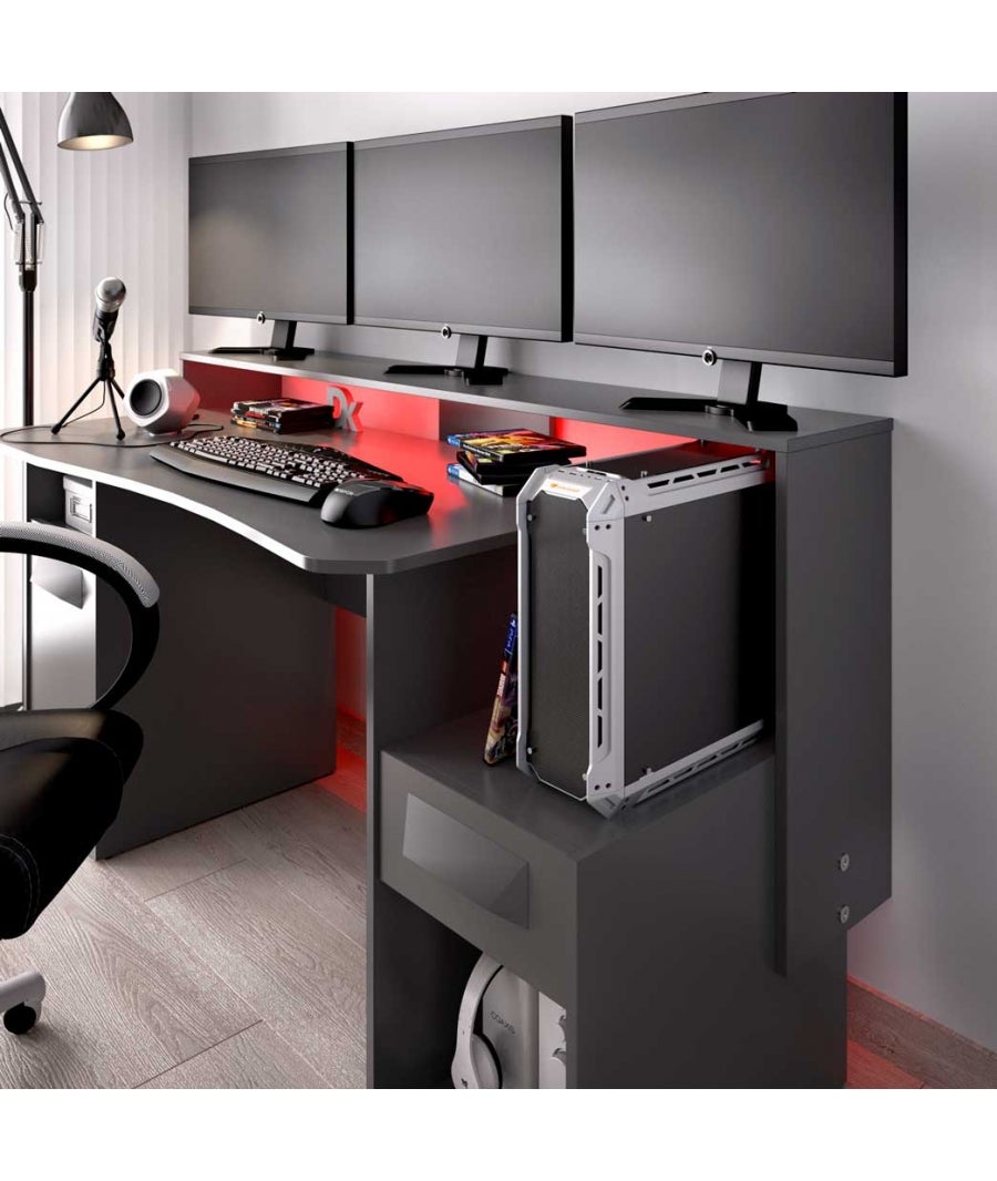 TABLE DE GAMING TRON AVEC LED | Leroy Merlin