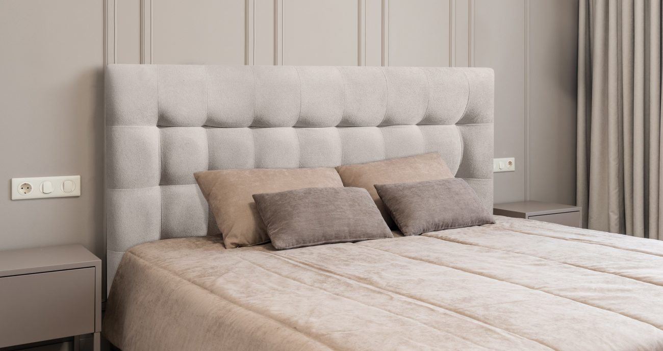 DECORQUALITY Cabecero Cama CANADÁ DELUXE largo Cabezal tapizado tejido ...