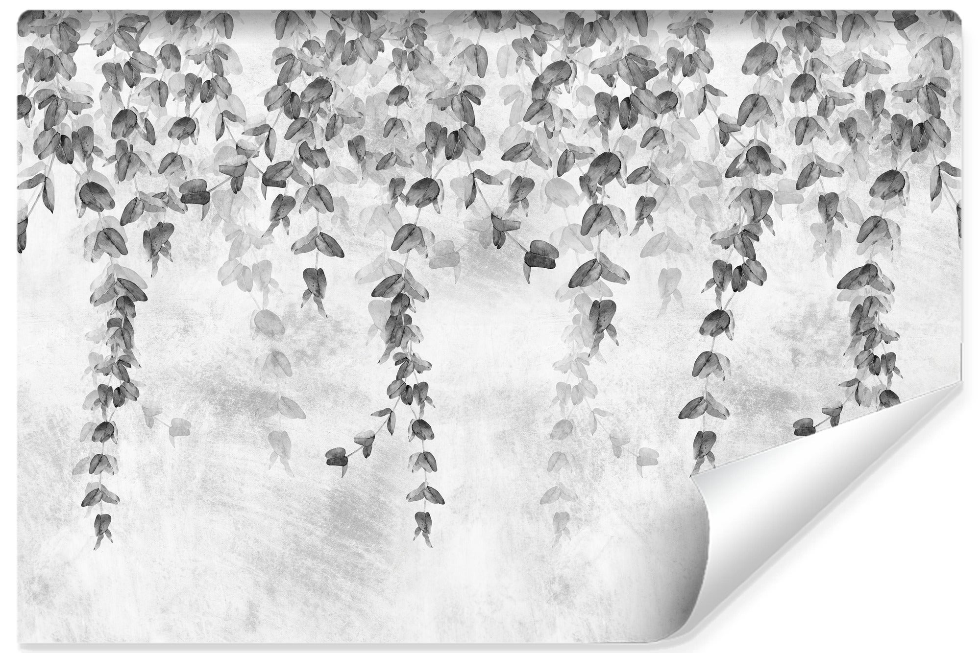 Papel pintado fotográfico no tejido para salón LEAVES Vintage Hormigón ...