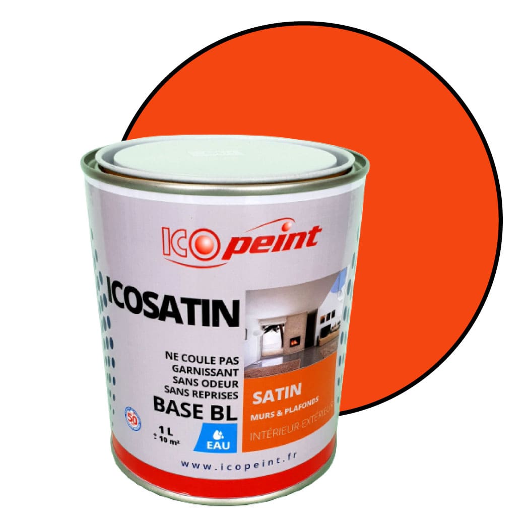 Peinture murs Acrylique Satin Lessivable 1L - ICOSATIN - RAL 2004 ...