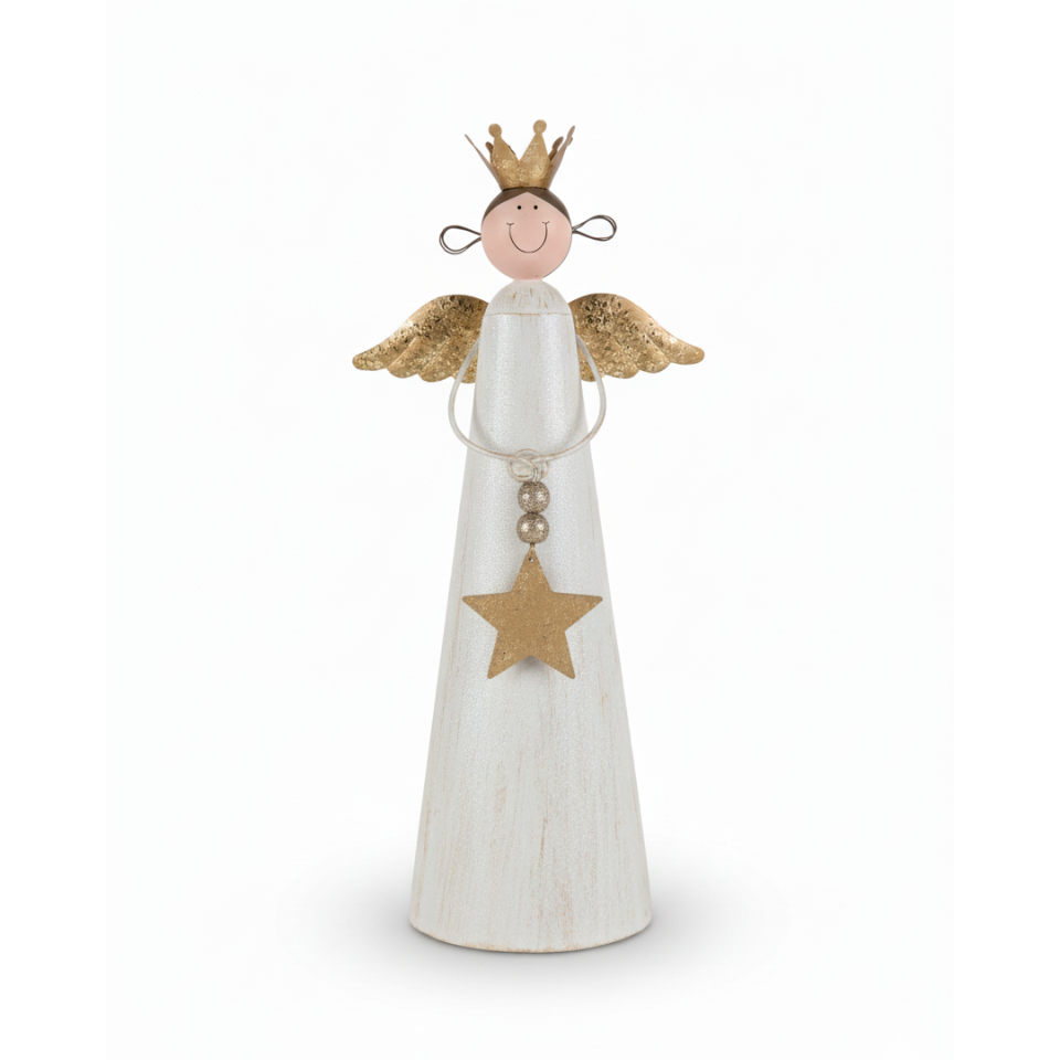 Angel Navideño de Metal 36,5 x 17,5 x 11 cm | La Loja de Ana | Leroy Merlin