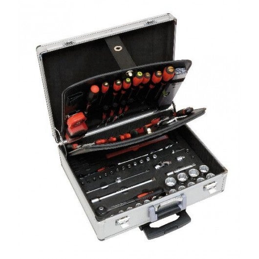 MOB - Valise trolley aluminium garnie 128 pièces | Bricoman