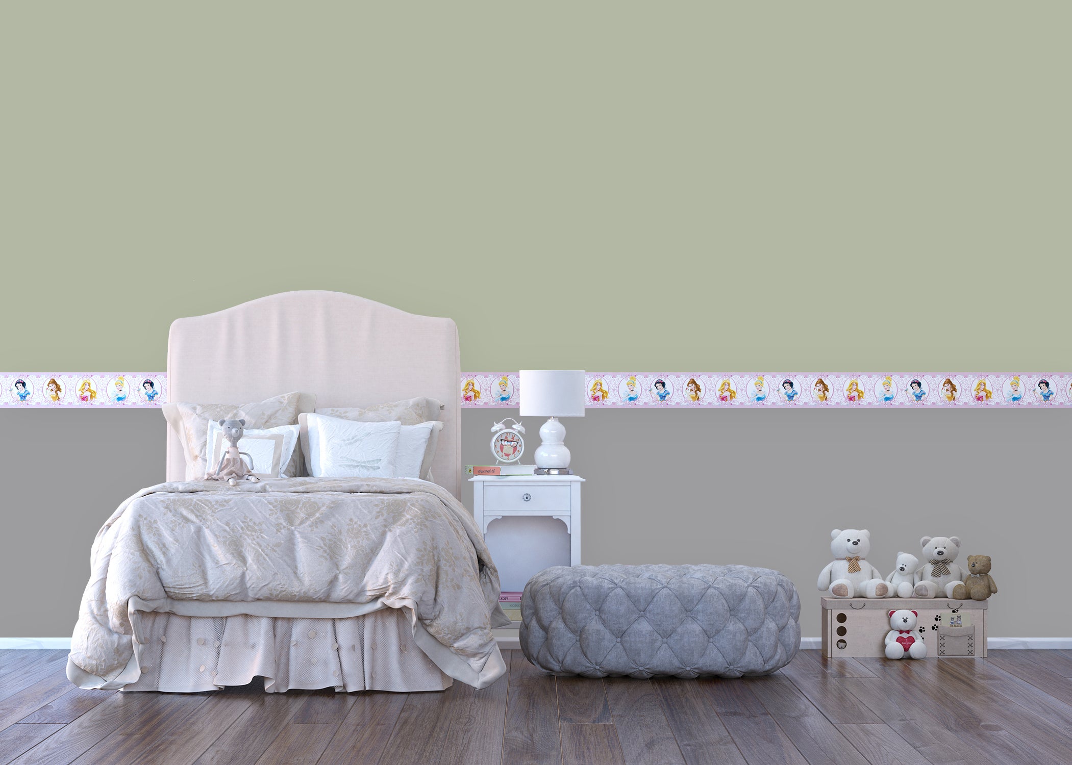 Cenefa autoadhesiva Princesas rosa - 500 x 14 cm - Disney | Leroy Merlin