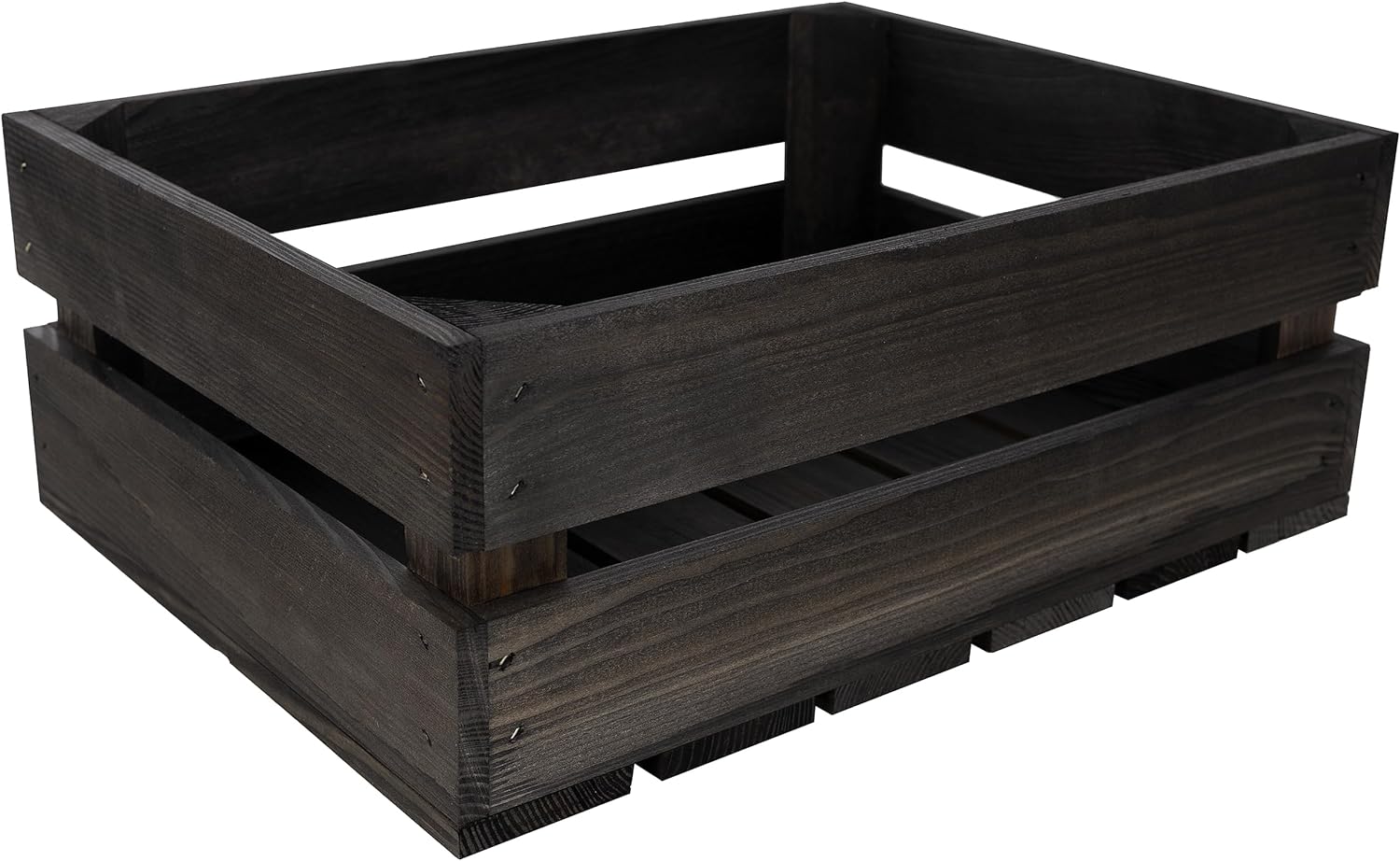 Creative Deco Caisse En Bois Noir 40 X 30 X 15 Cm Caisse Rangement