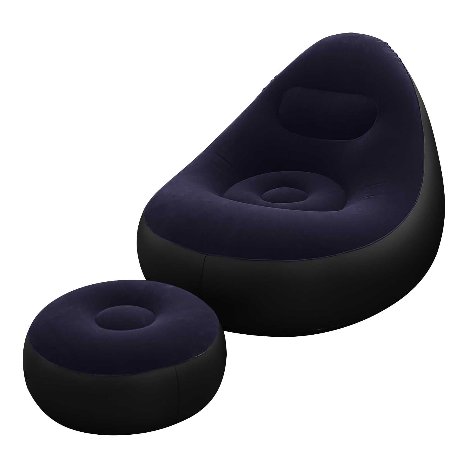 Sofá inflable con reposapiés, sillón inflable, sofá plegable portátil ...
