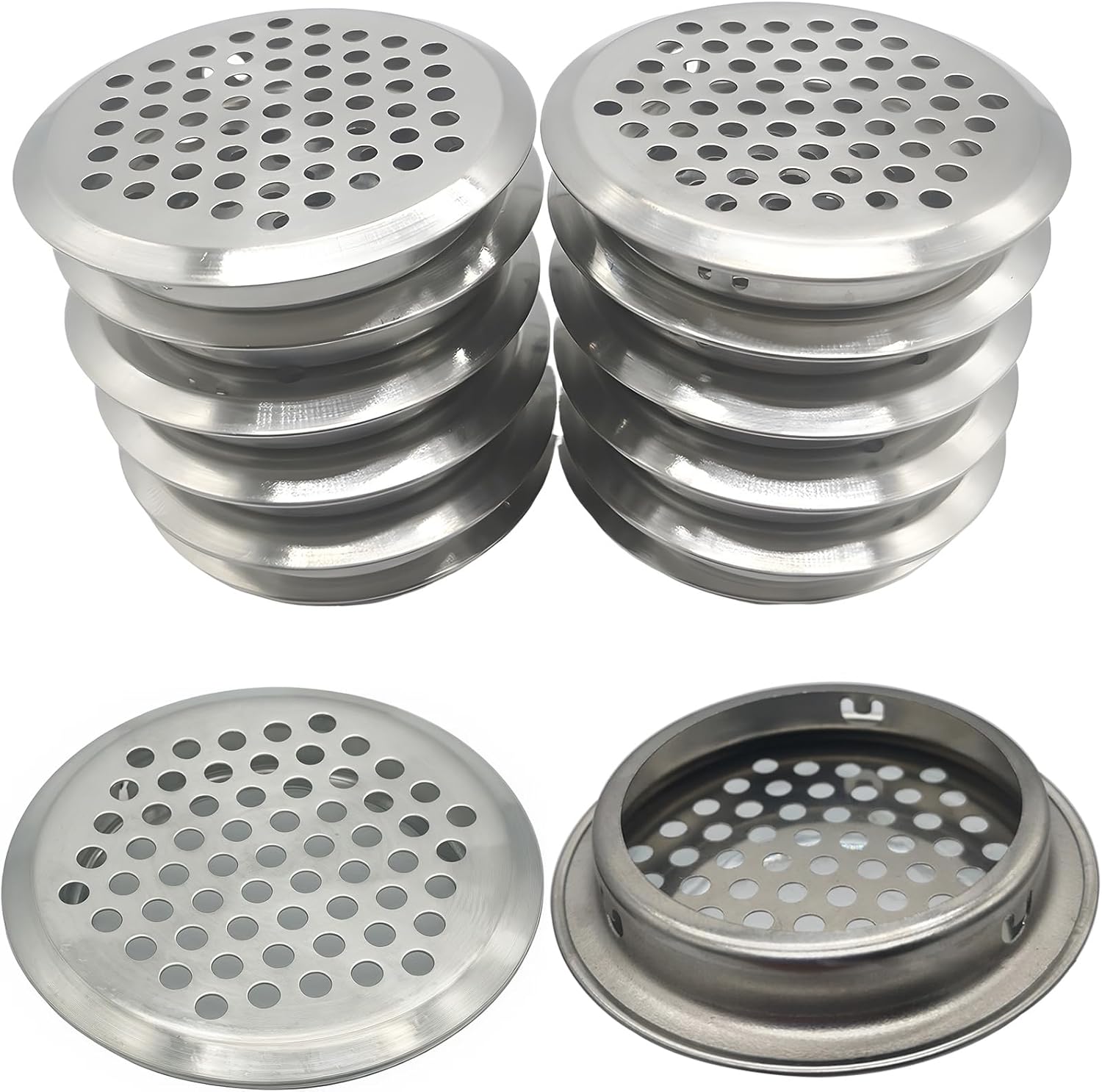 12 grilles de ventilation rondes, maille de ventilation, grilles de ...