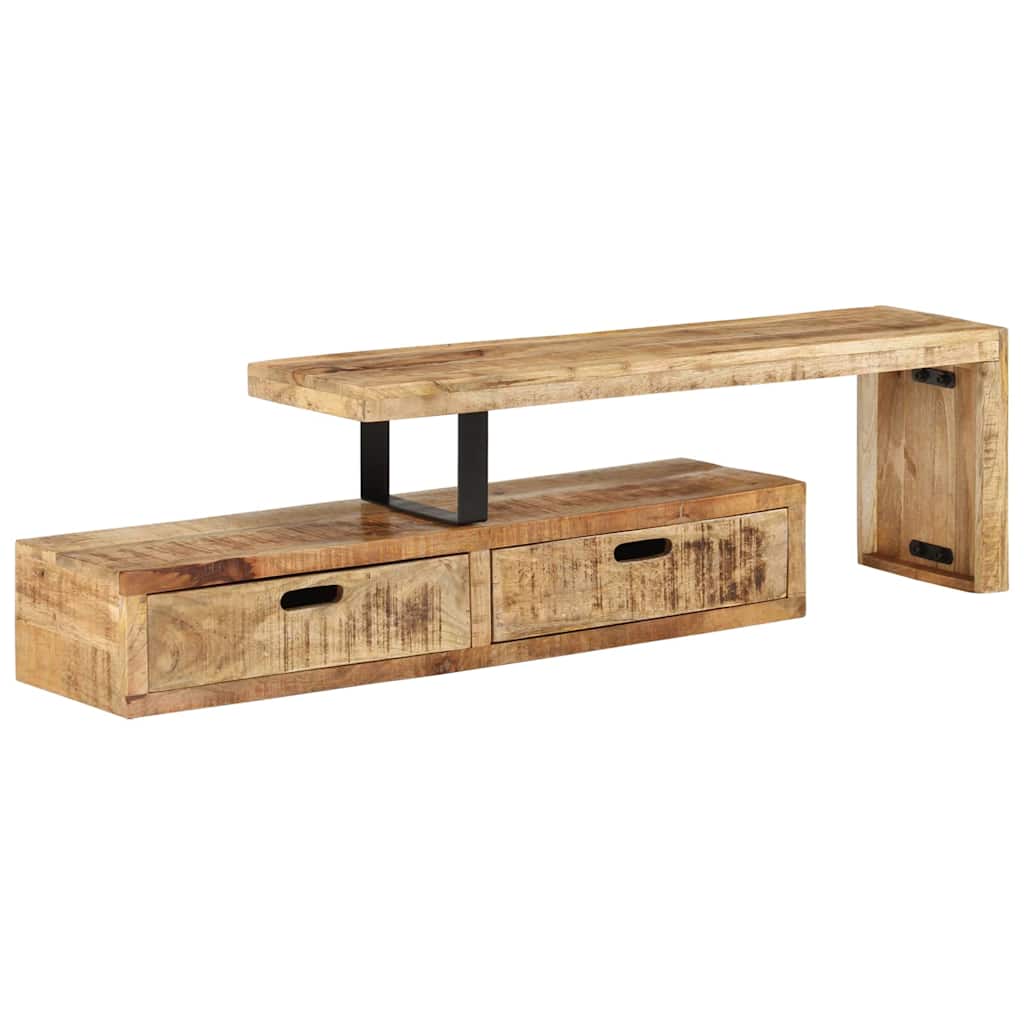 Meuble TV (118-200) x 30 x 40 cm en bois massif de manguier | Leroy Merlin