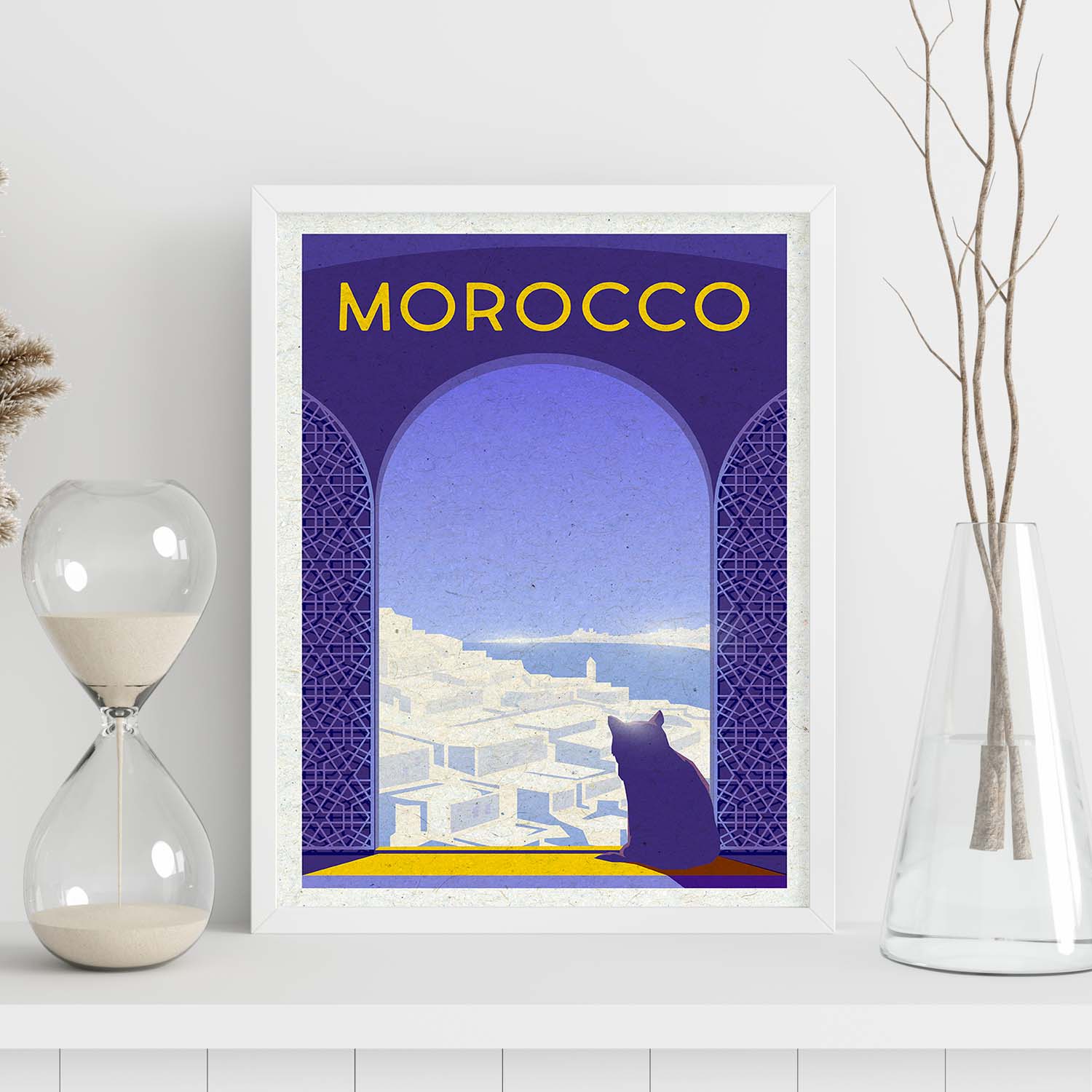 Laminée Marocaine. Style Vintage. Affiche De La Ville En Couleurs ...