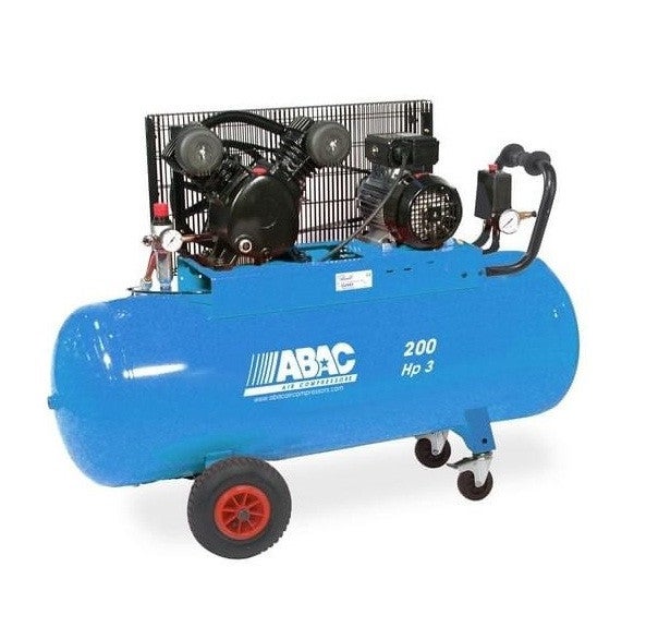 Abac - Compresseur à piston 3CV 400V Triphasé 9 bar 200L Direct - VCF3 ...