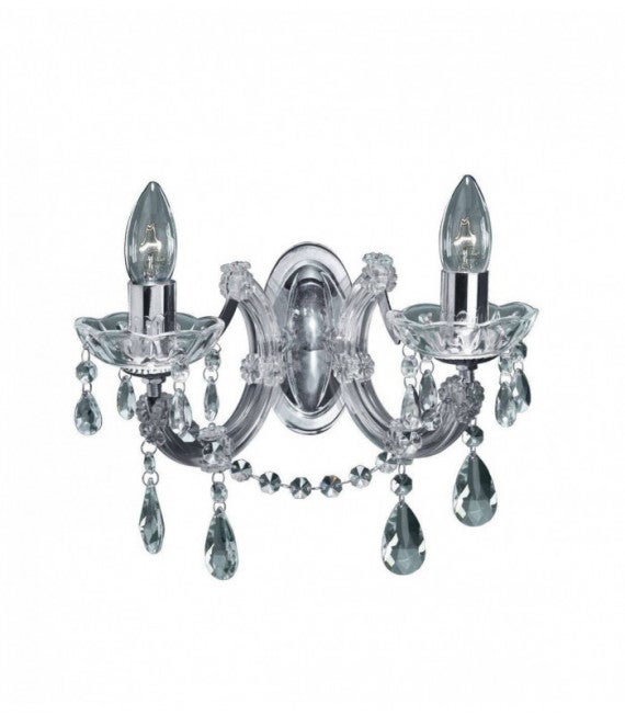 Searchlight Marie Therese Indoor Candle Wall 2 Light Chrome with ...