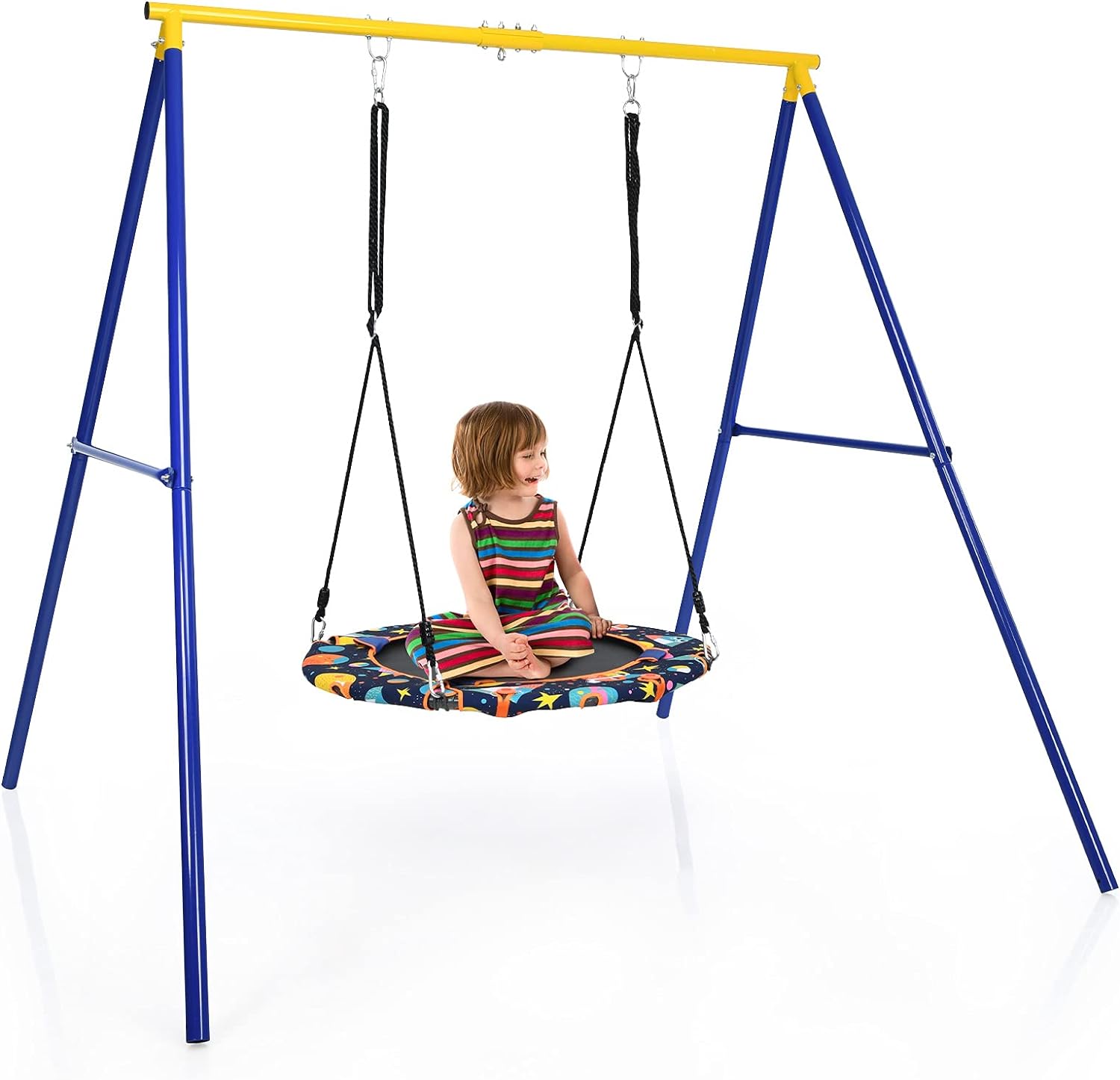 Estructura de Columpio Resistente de Metal con 3 Ganchos, Carga Máxima ...