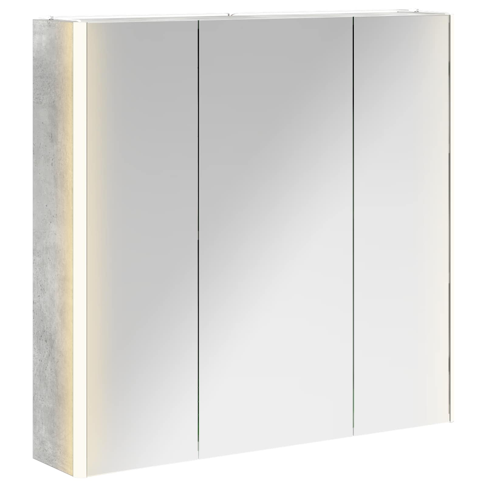 Armoire Miroir de Salle de bain | Cabinet de salle de bain Gris béton ...