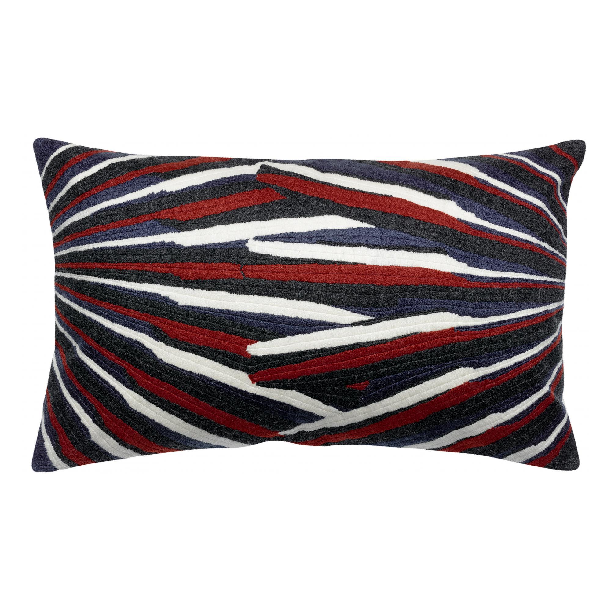 Coussin brodé Sasha rubis 40 x 65 cm Vivaraise | Leroy Merlin