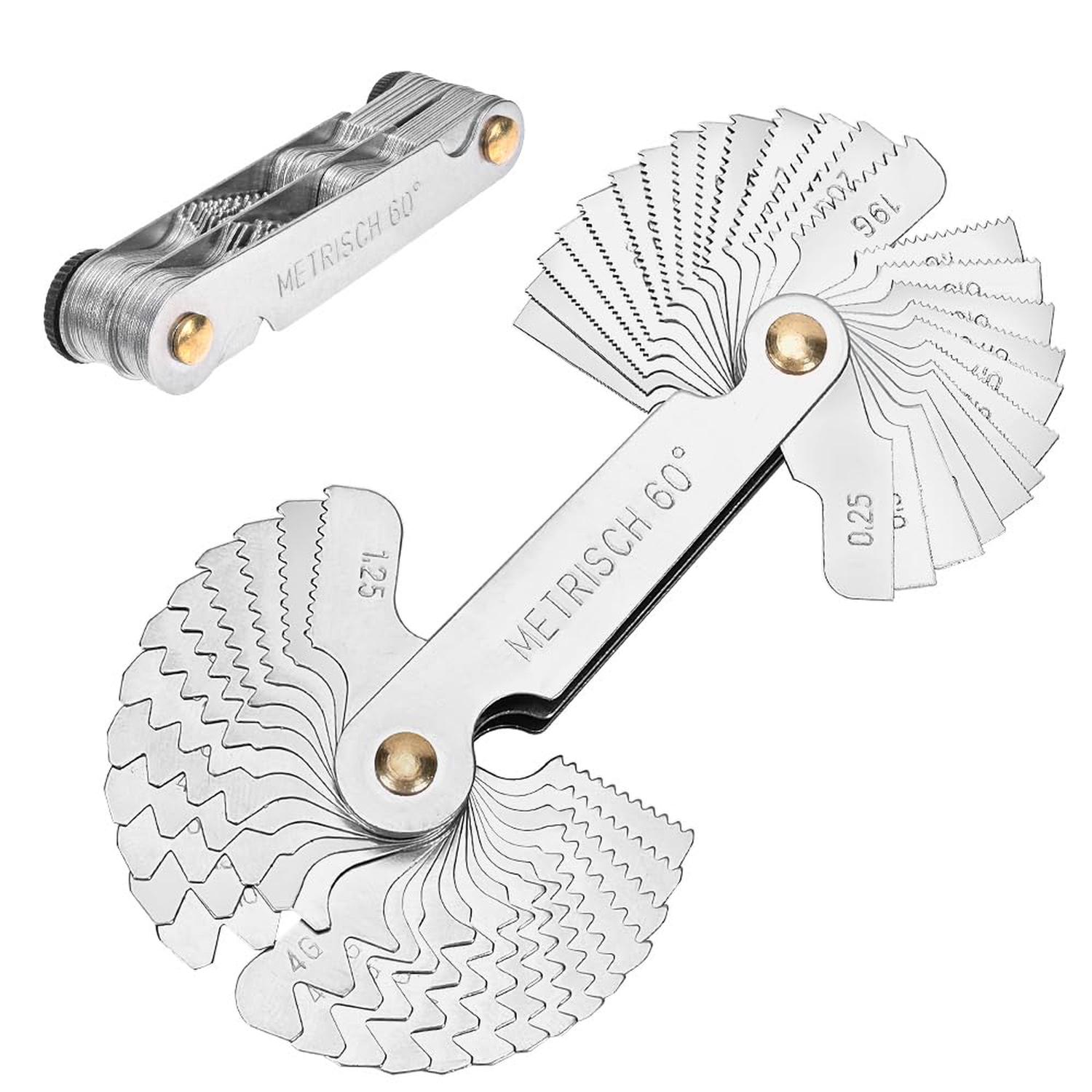 52 Lames Jauge Filetage Inox, Peigne Filetage, Métrique 60° et ...