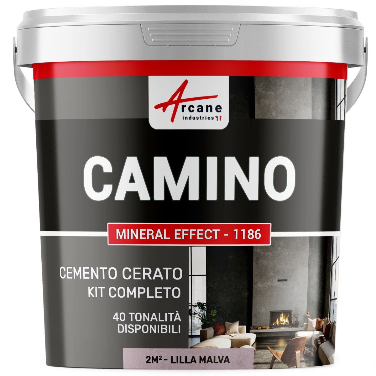 Kit microcemento camino - 2 m² (in 2 strati) Lilla Malva - ARCANE ...
