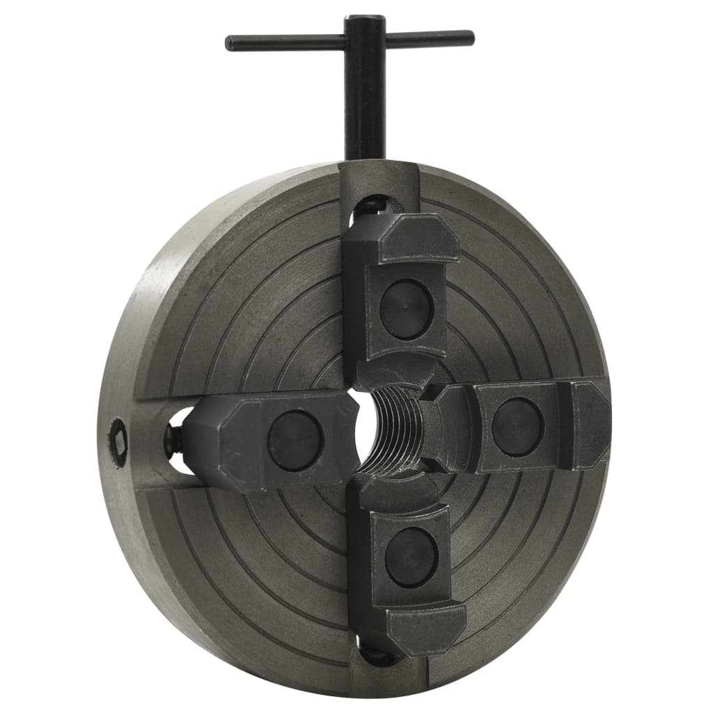 VidaXL Mandril madera 4 mordazas con conexión M33 acero negro 150x63mm ...